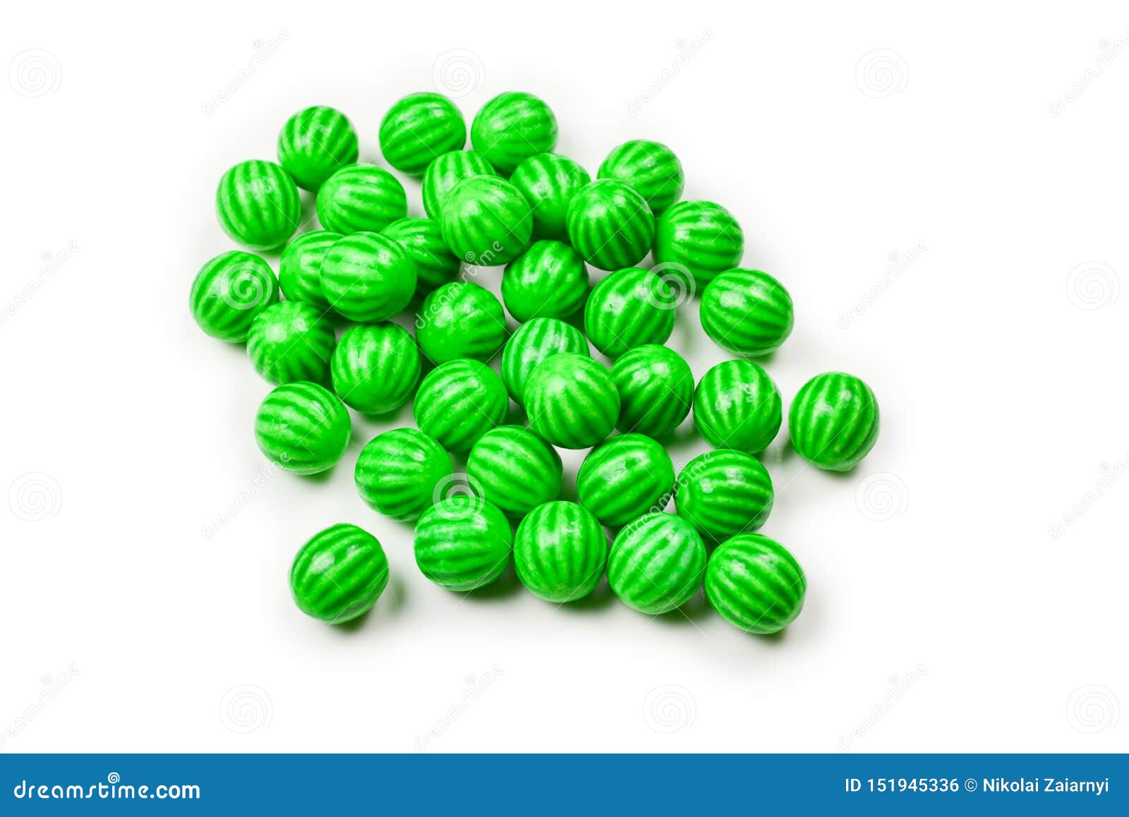 Green Chewing Gum Isolated On White Background Stock Photography ...