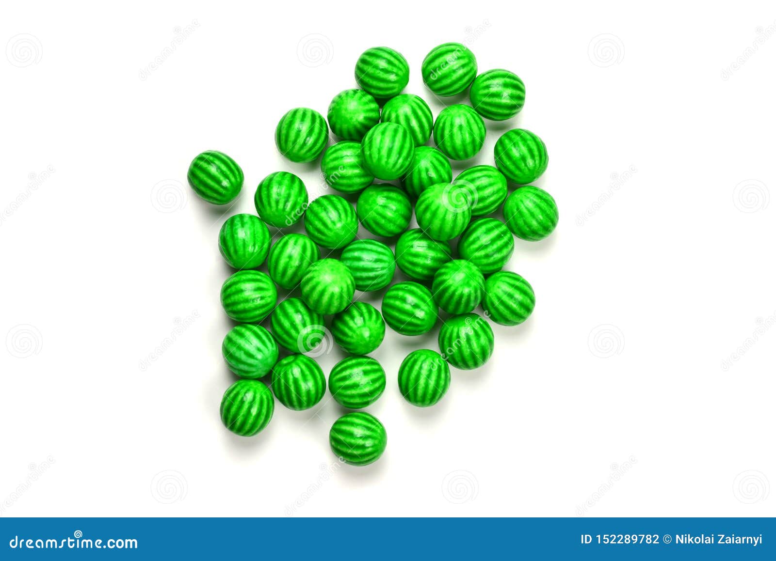 Green Chewing Gum Isolated On White Background Stock Photography ...