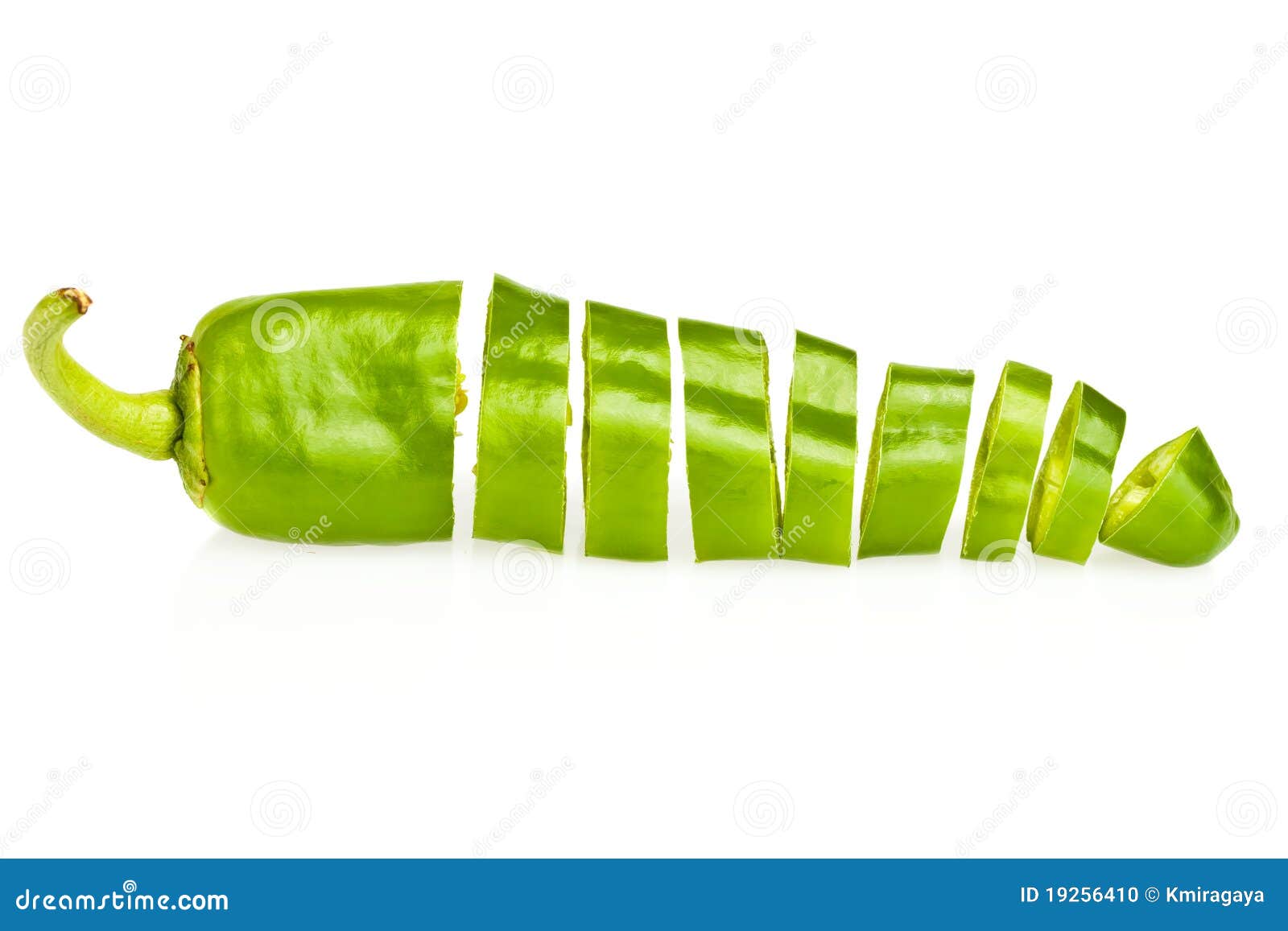 Green Chili Pepper Cut in Pieces Stock Photo - Image of organic ...