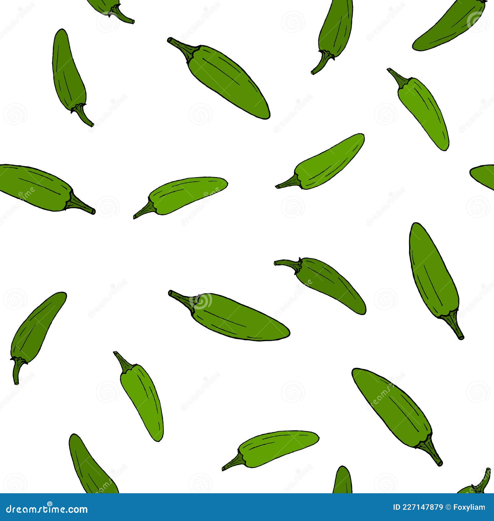 Green Chilli Pepper Seamless Pattern Stock Vector - Illustration of ...