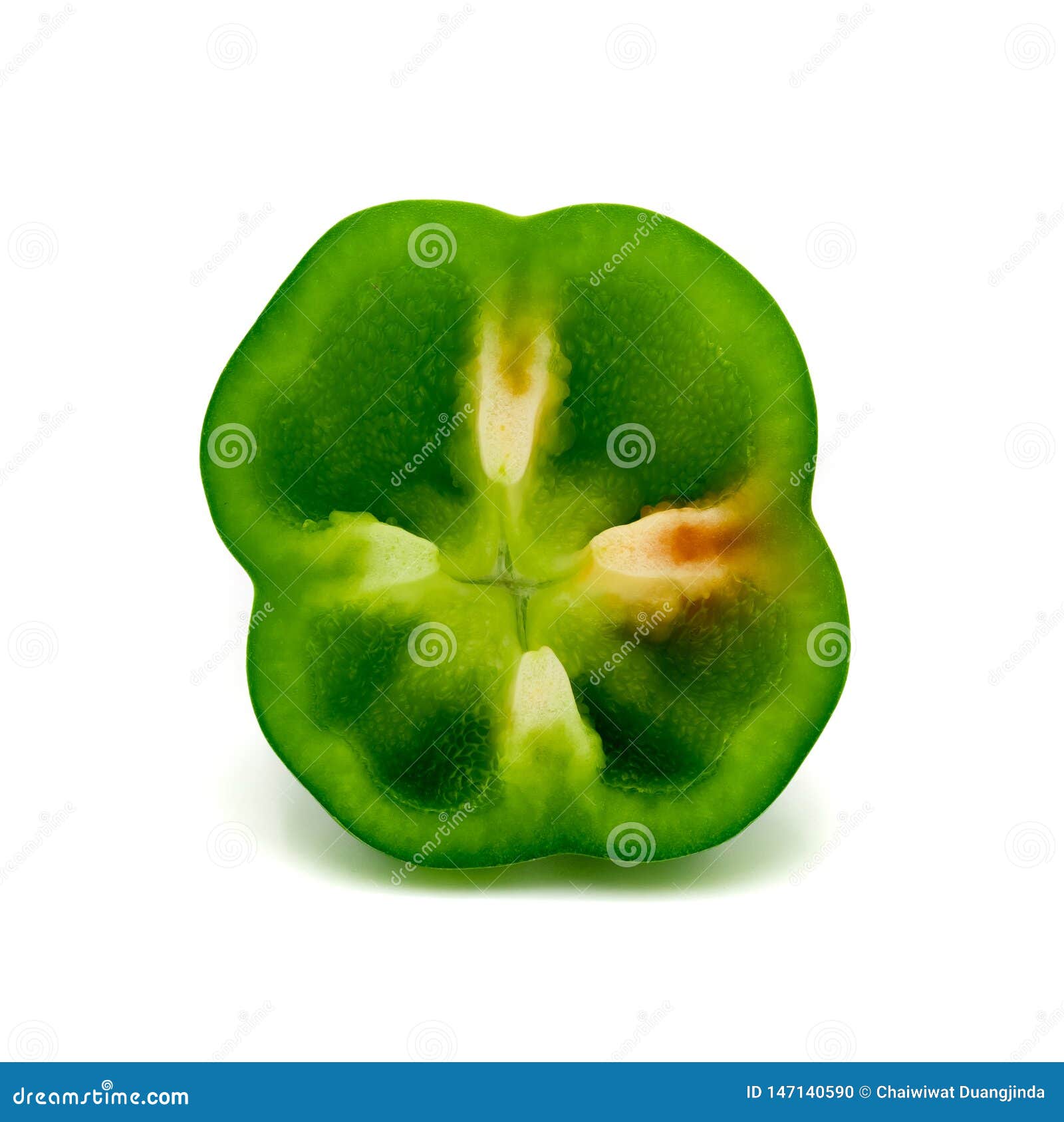Green Chilli Slices Separated on a White Background Stock Photo - Image ...