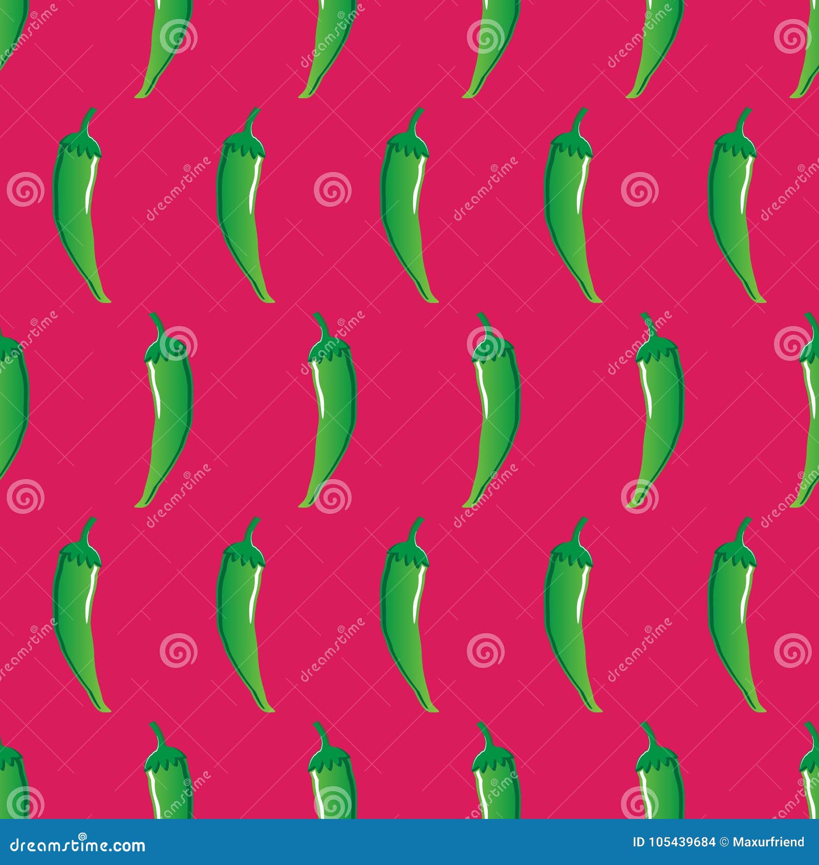 Green Chilli Stock Seamless Pattern On Pink Background For Wallpaper ...