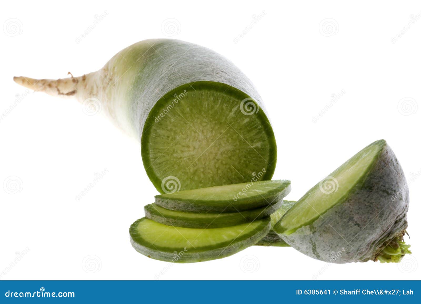 Green Chinese Radish Isolated Stock Image - Image of diet, isolated ...