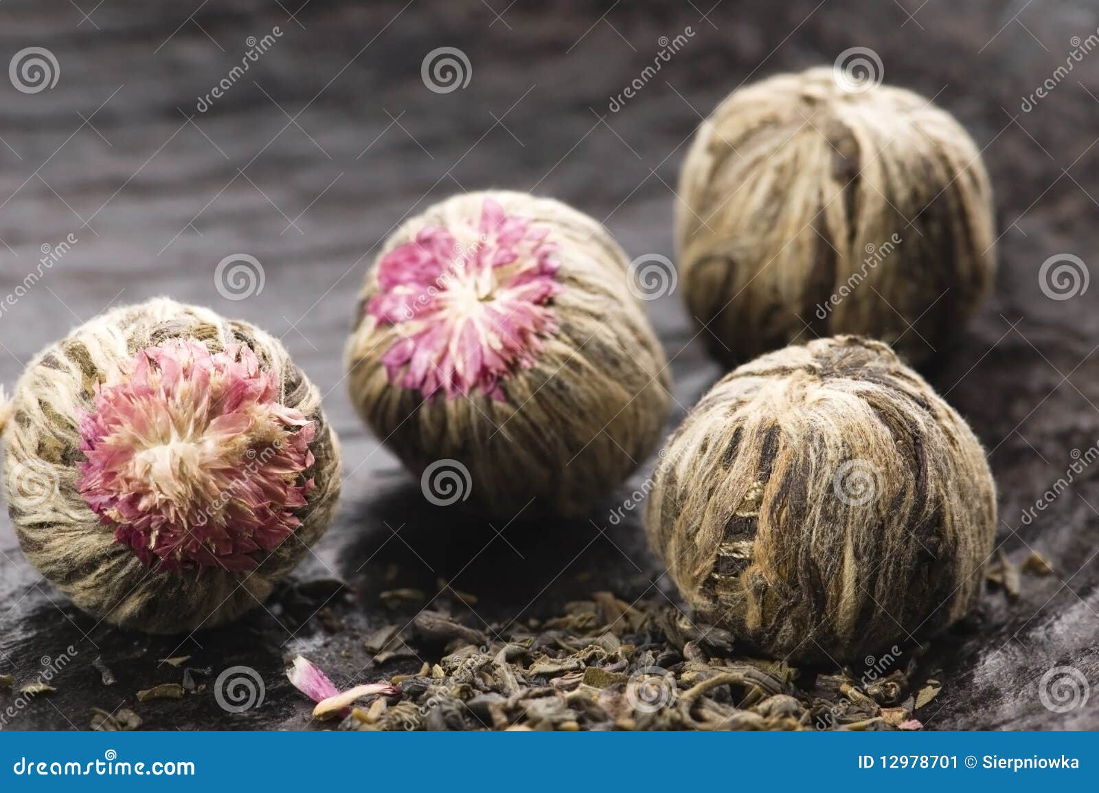 Green chinese tea balls stock image. Image of chinese - 12978701