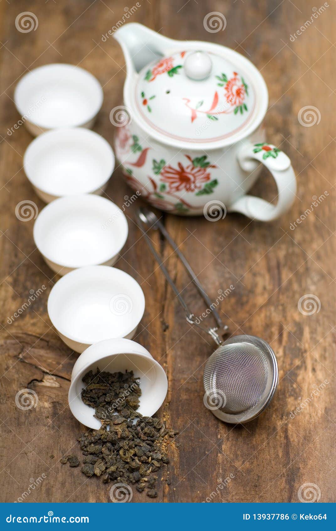 Green chinese tea set stock photo. Image of fresh, china - 13937786
