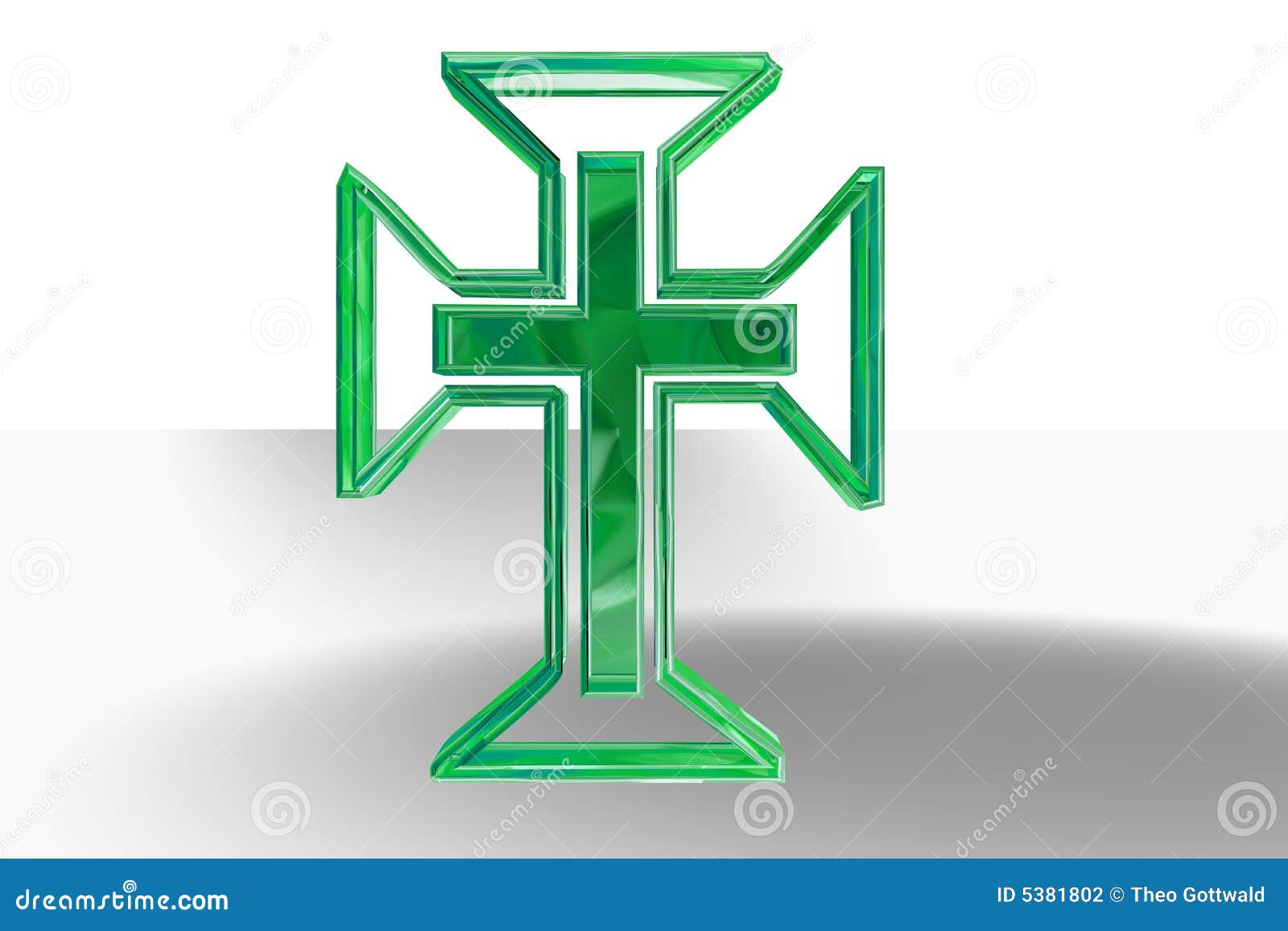 Green Christian Cross Clip Art