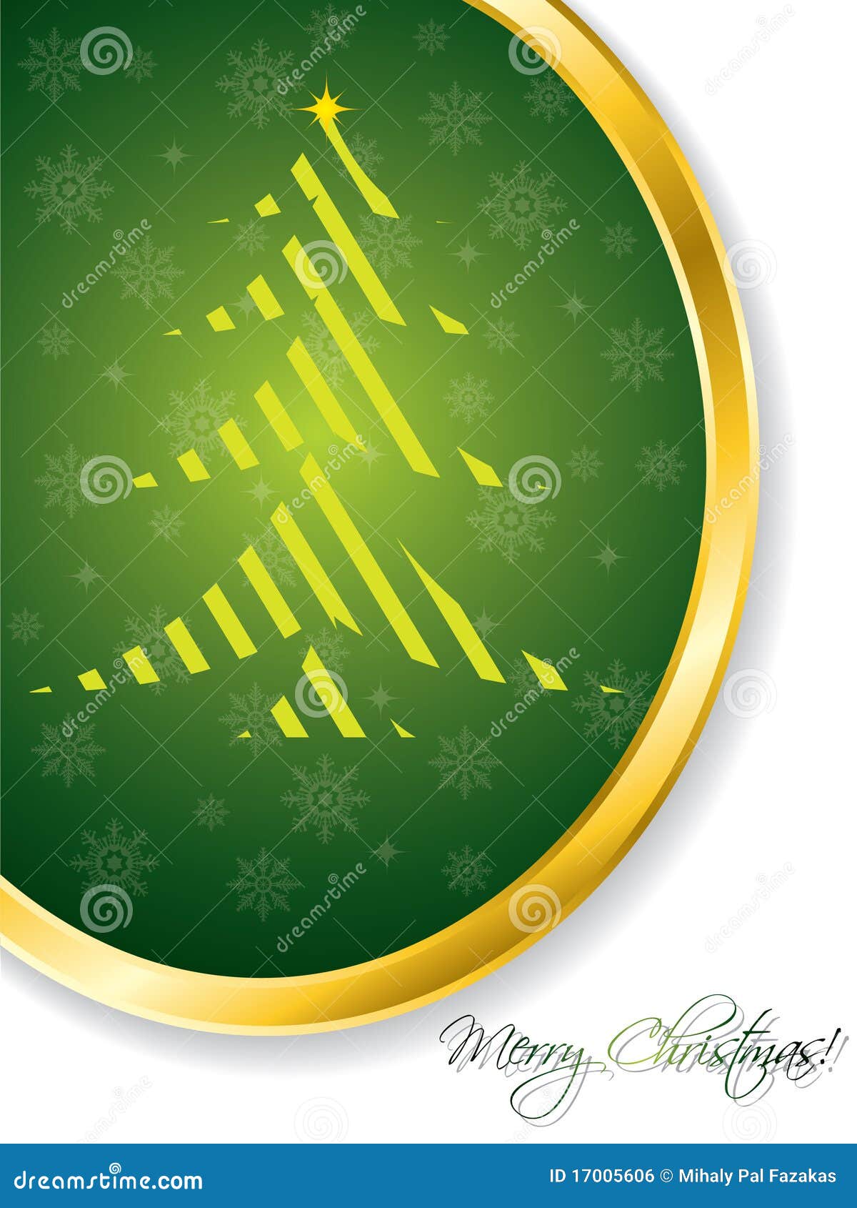 Green Christmas Greeting Card Stock Vector - Illustration of cheerful ...