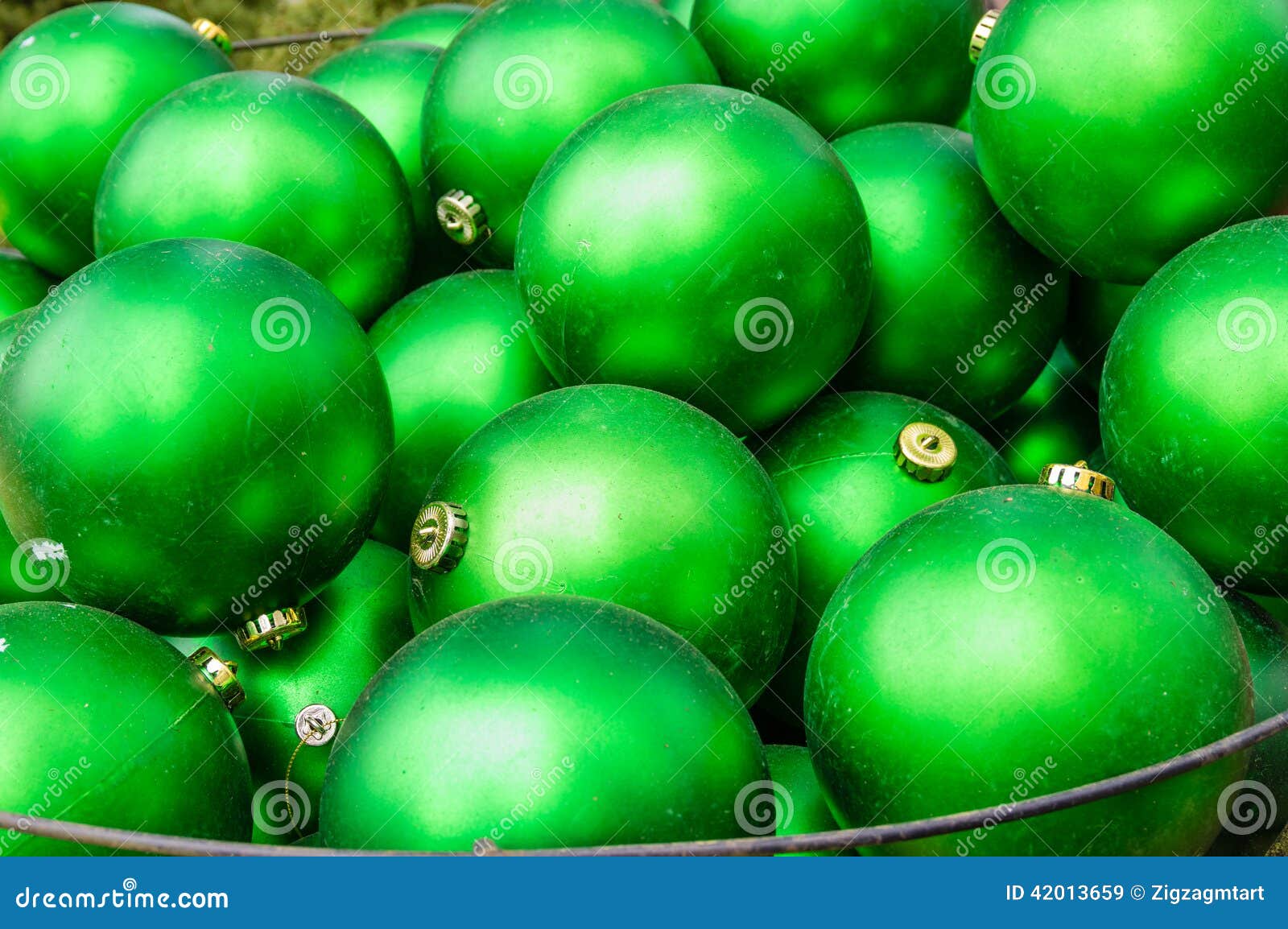 Green Christmas Ornament Balls Stock Image - Image of green, balls ...