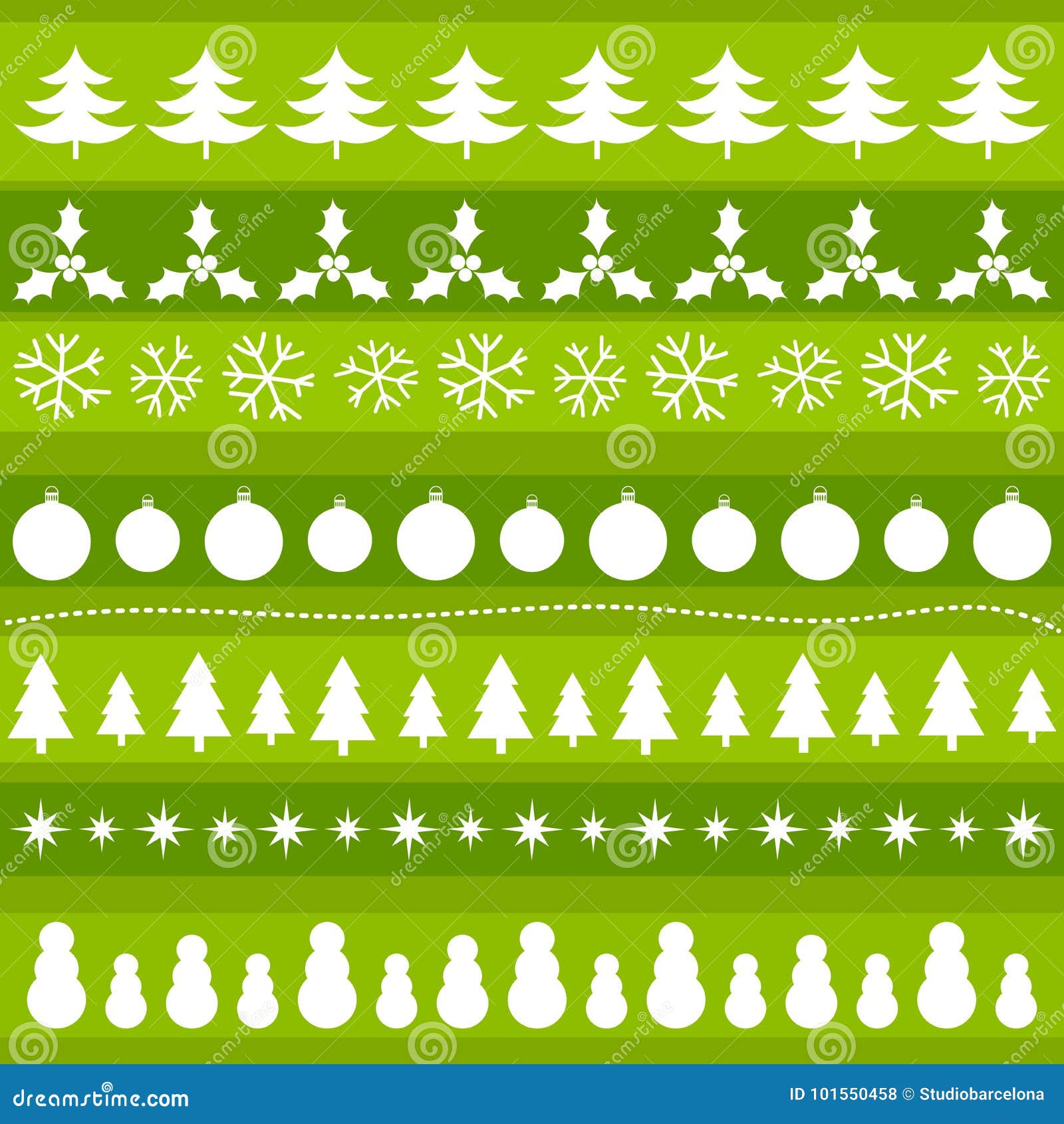 Green Christmas Ornament Patterns Stock Vector - Illustration of ...