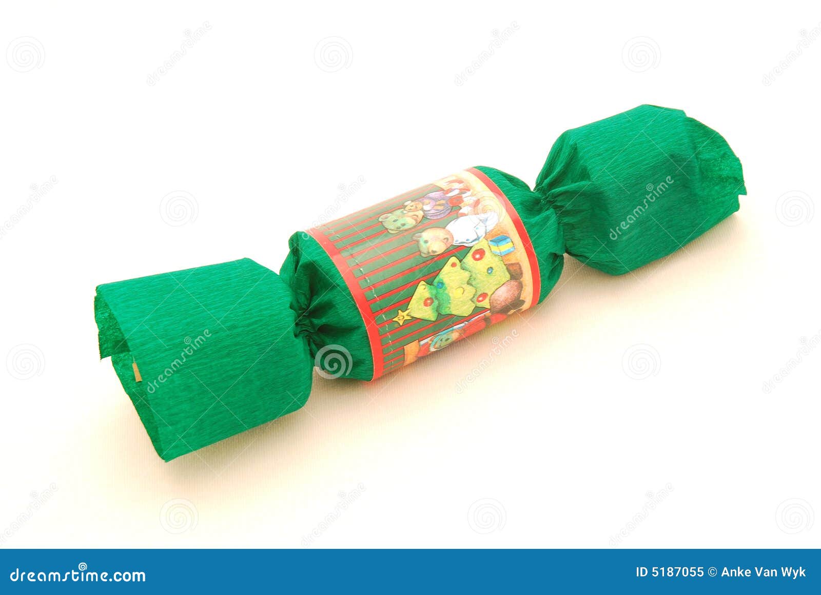 Green Christmas Party Cracker Stock Image - Image of holiday, xmas: 5187055