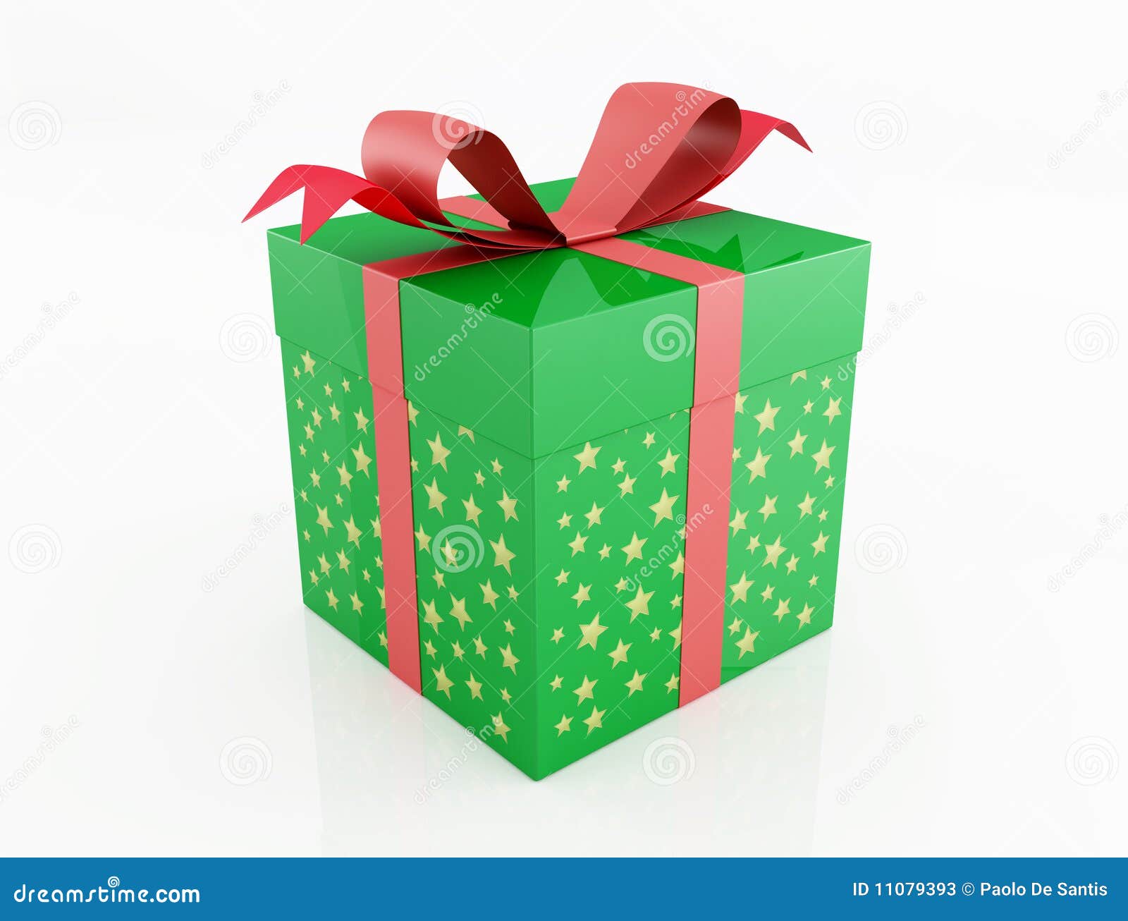 Green christmas present stock illustration. Illustration of srarry ...