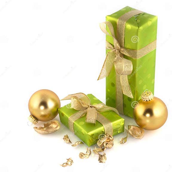 Green christmas presents stock photo. Image of balls, parcel - 7117912