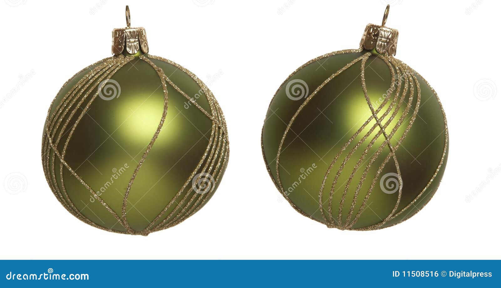 Green Christmas tree ball stock photo. Image of isolated - 11508516