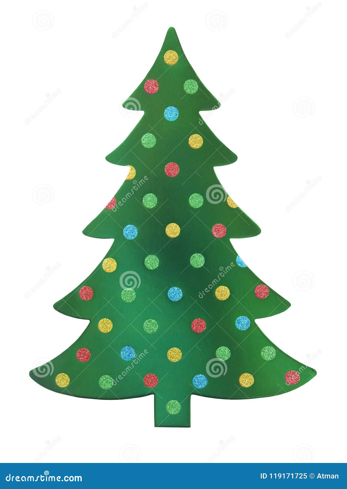 Green Christmas tree stock image. Image of tree, isolated - 119171725