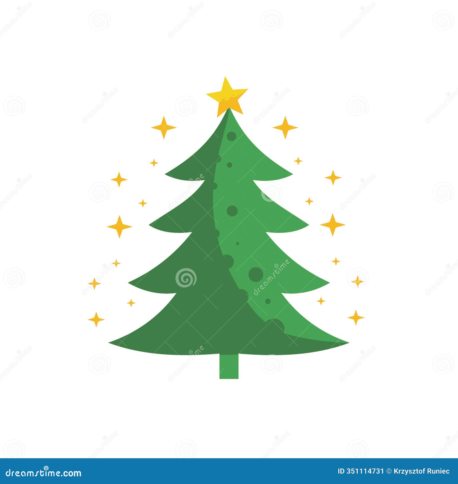 Green Christmas Tree - Vector Illustration Stock Illustration ...