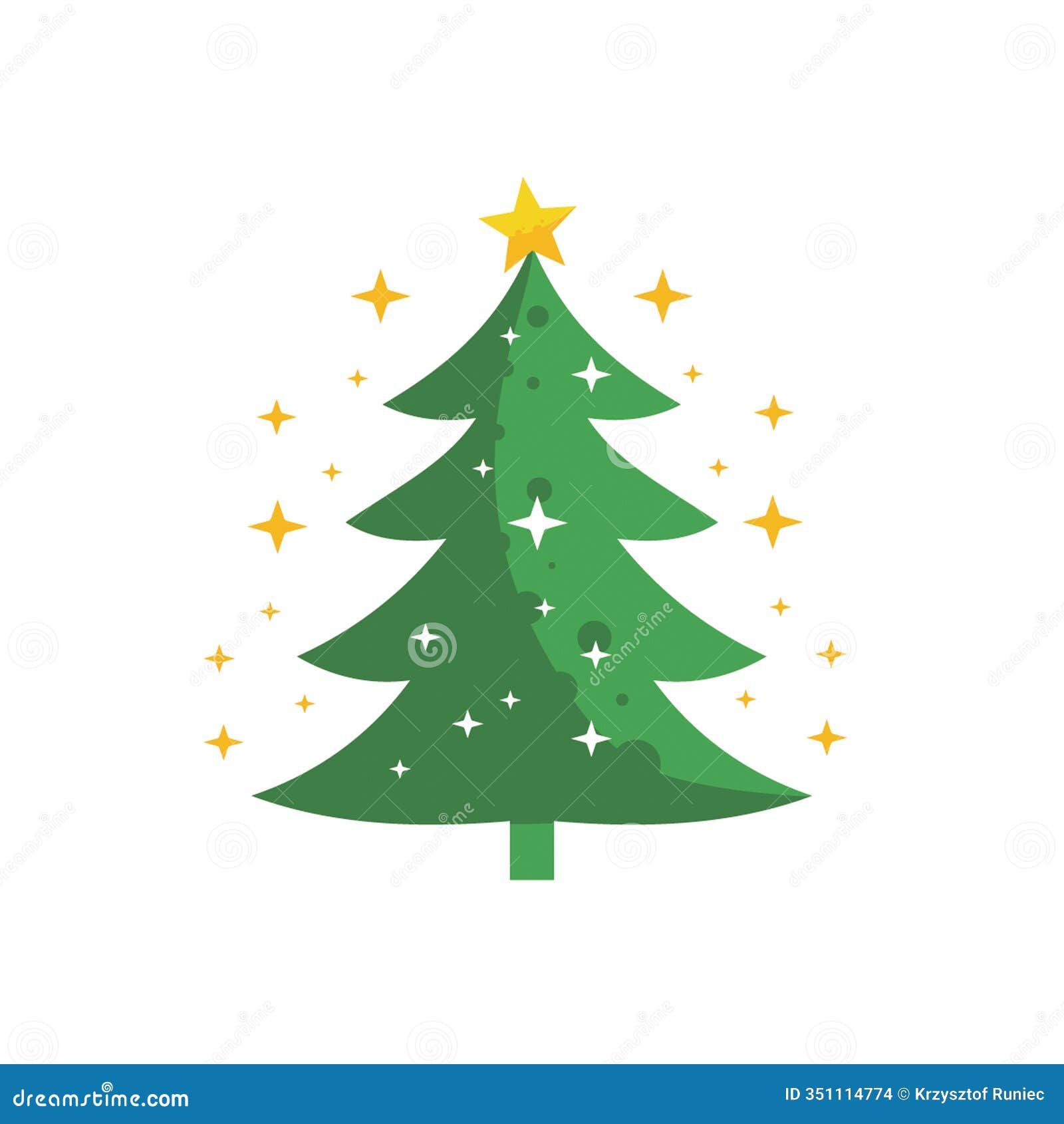 Green Christmas Tree - Vector Illustration Stock Illustration ... Green Christmas Tree - Vector Illustration Stock Illustration ...