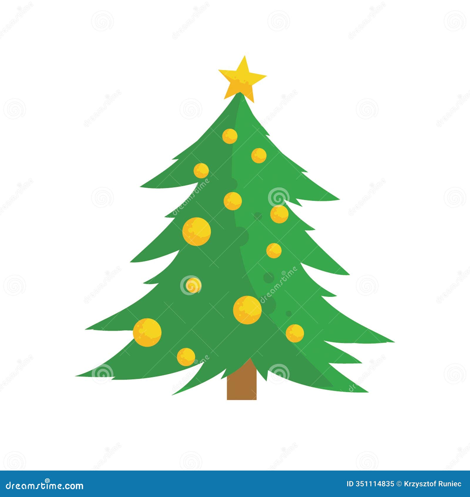 Green Christmas Tree - Vector Illustration Stock Illustration ...