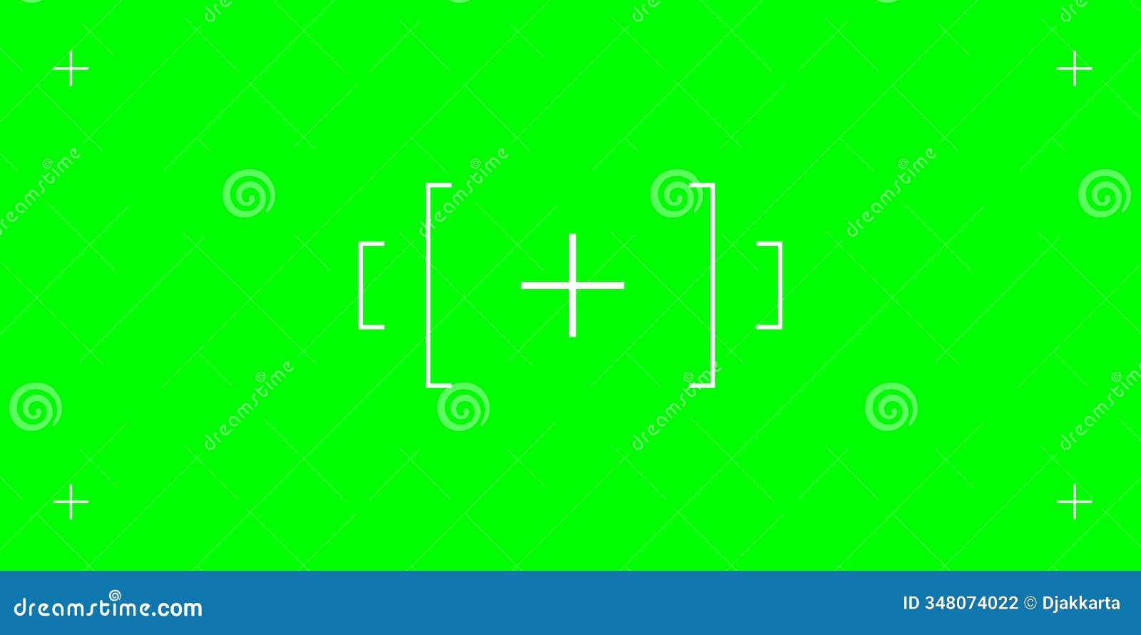 Green Chromakey Background with Tracking Cross Marks. Perfect for ...