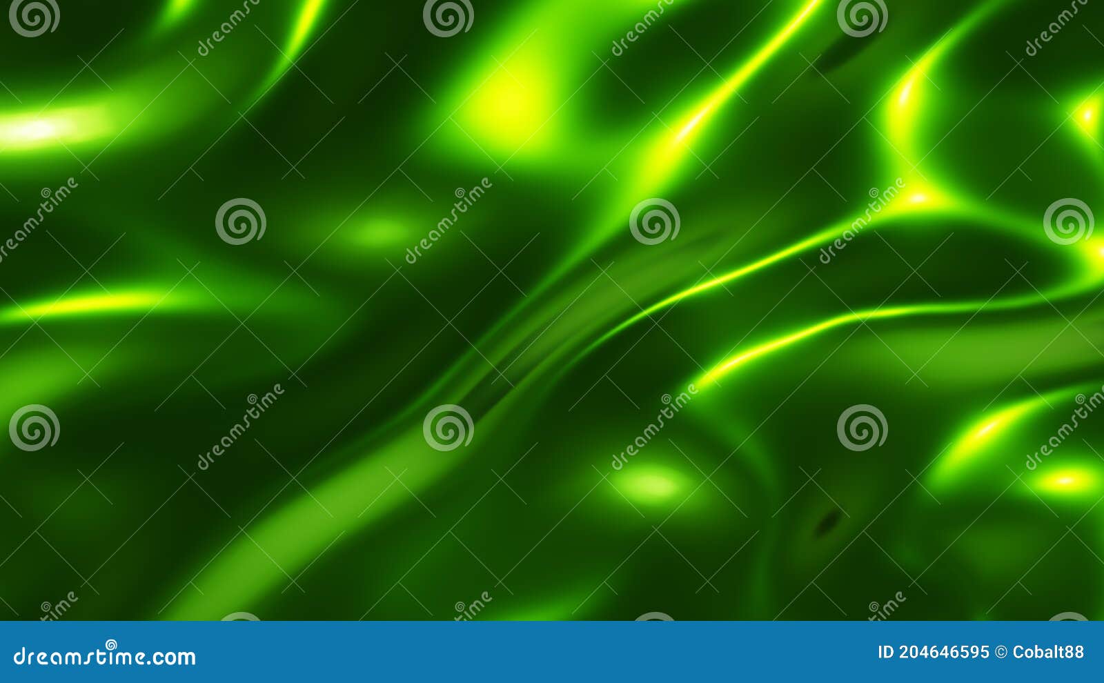 Green Chrome Metal Texture with Waves, Liquid Metallic Stock ...