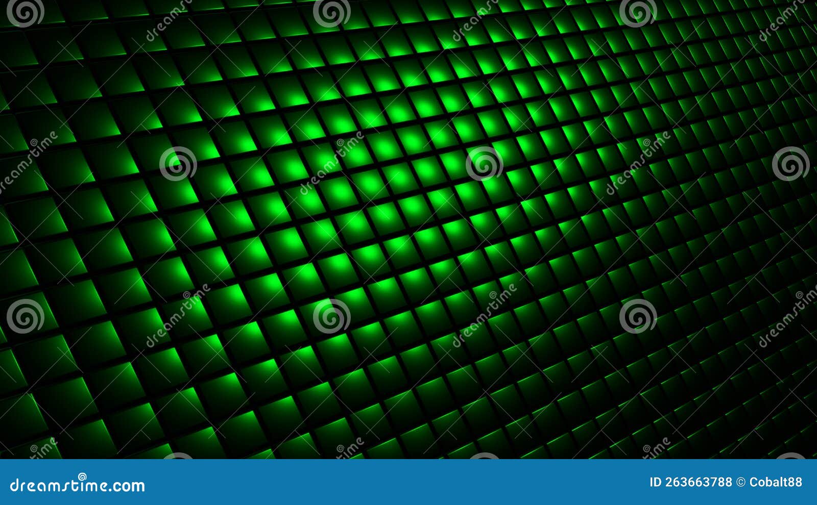 Green Chrome Metallic Technology Background, Metal Squares Pattern ...
