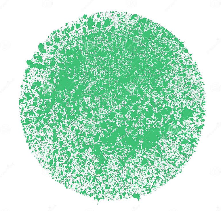 Green Circle with Color Spots Stock Illustration - Illustration of ...