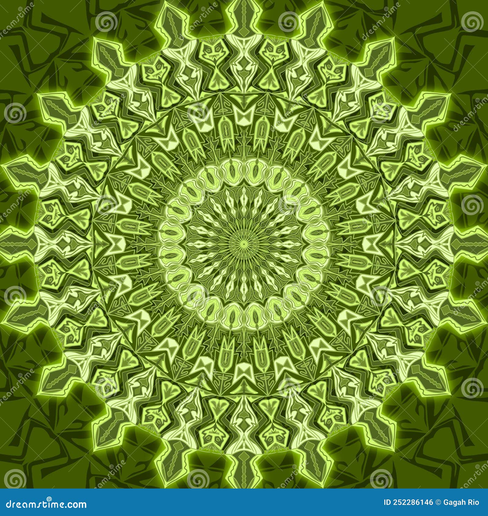 Green Circle Design Abstract Pattern Background Illust. Stock ...