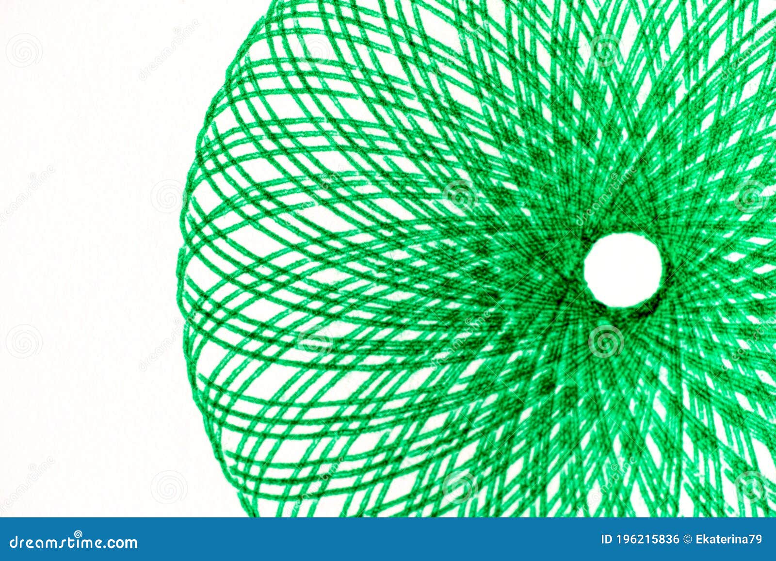Green Circle Pattern Drawing by Pen Stock Photo - Image of hand ...