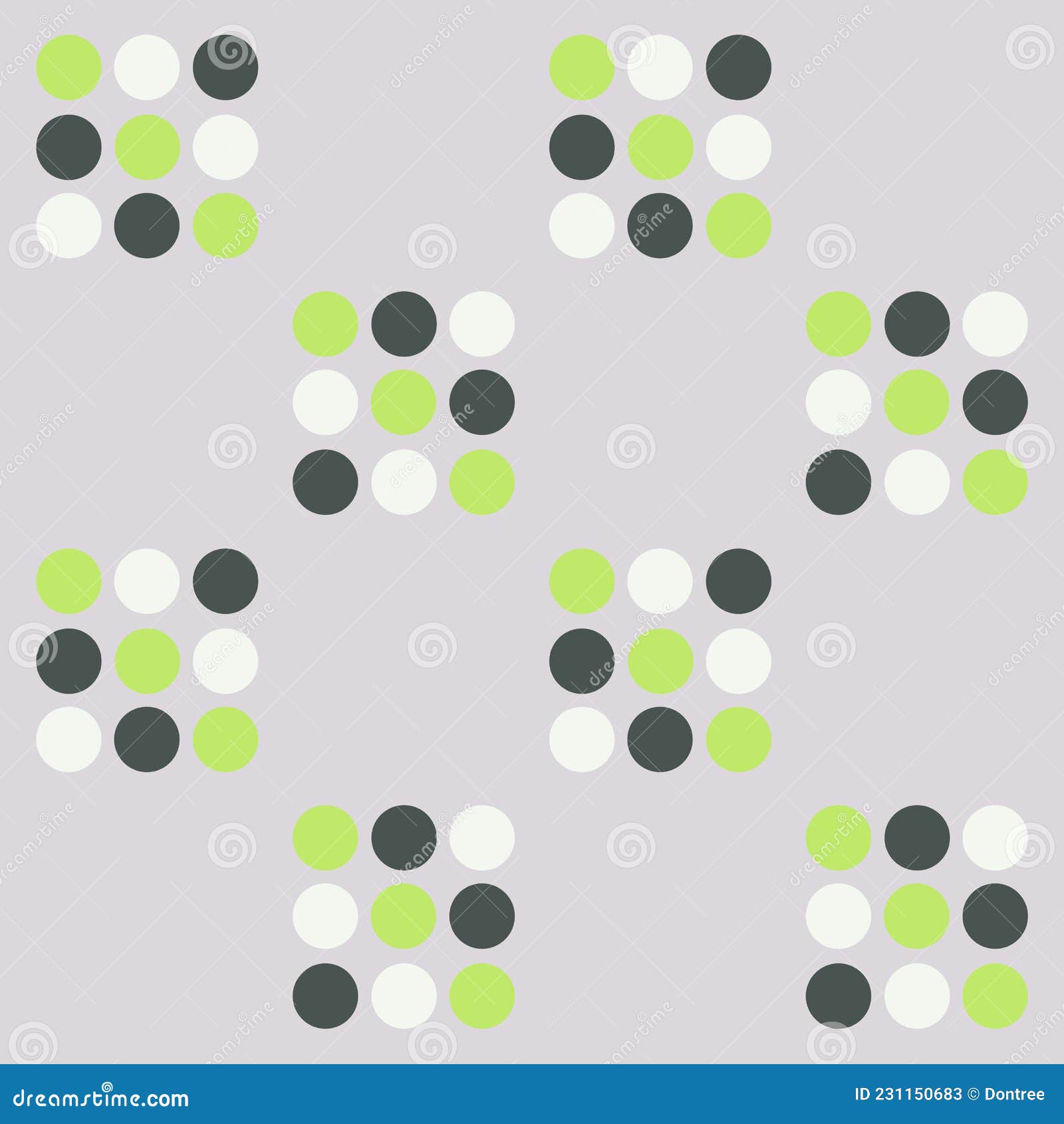 Green Circle Pattern for Tile Stock Vector - Illustration of creative ...