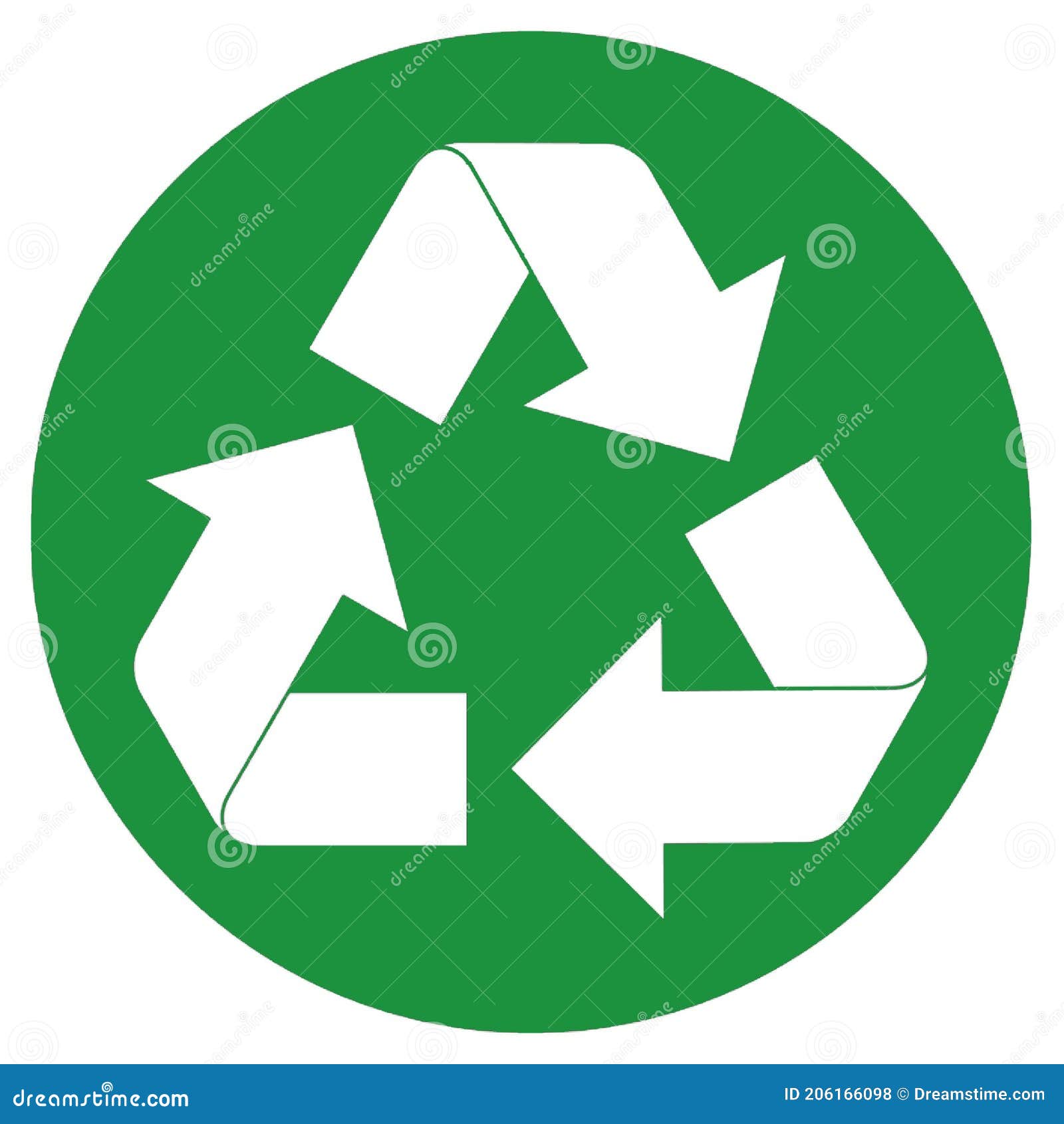 Green Recycle Triangle Arrows Stock Illustration - Illustration of ...