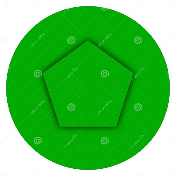 Green Circle Shape Label for Website Graphics Stock Illustration ...