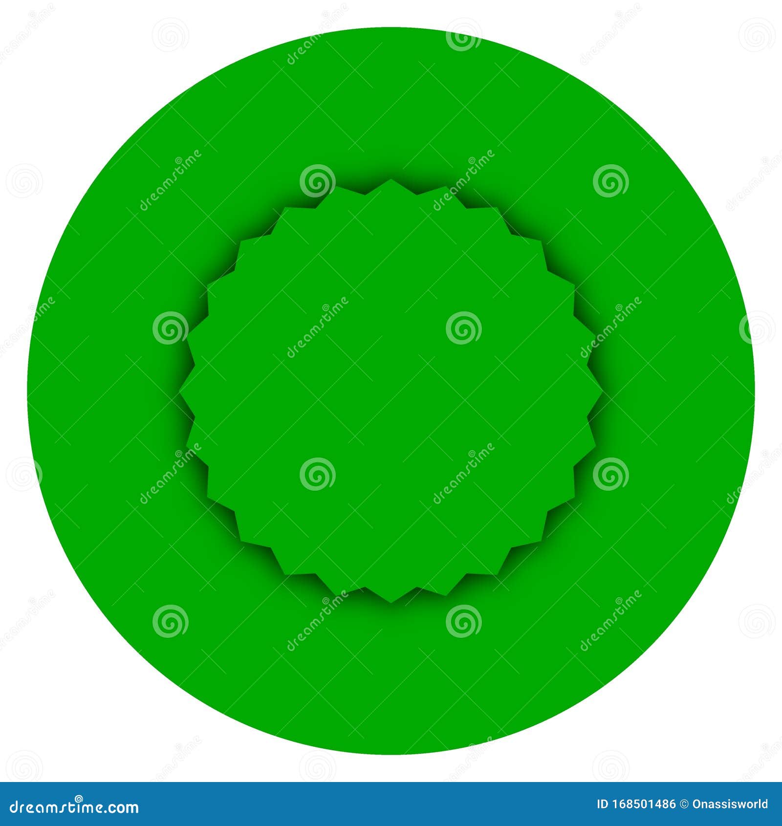 Green Circle Shape Label for Website Graphics Stock Illustration ...