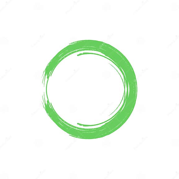 Green Circle Shape Object Illustration. Stock Vector - Illustration of ...