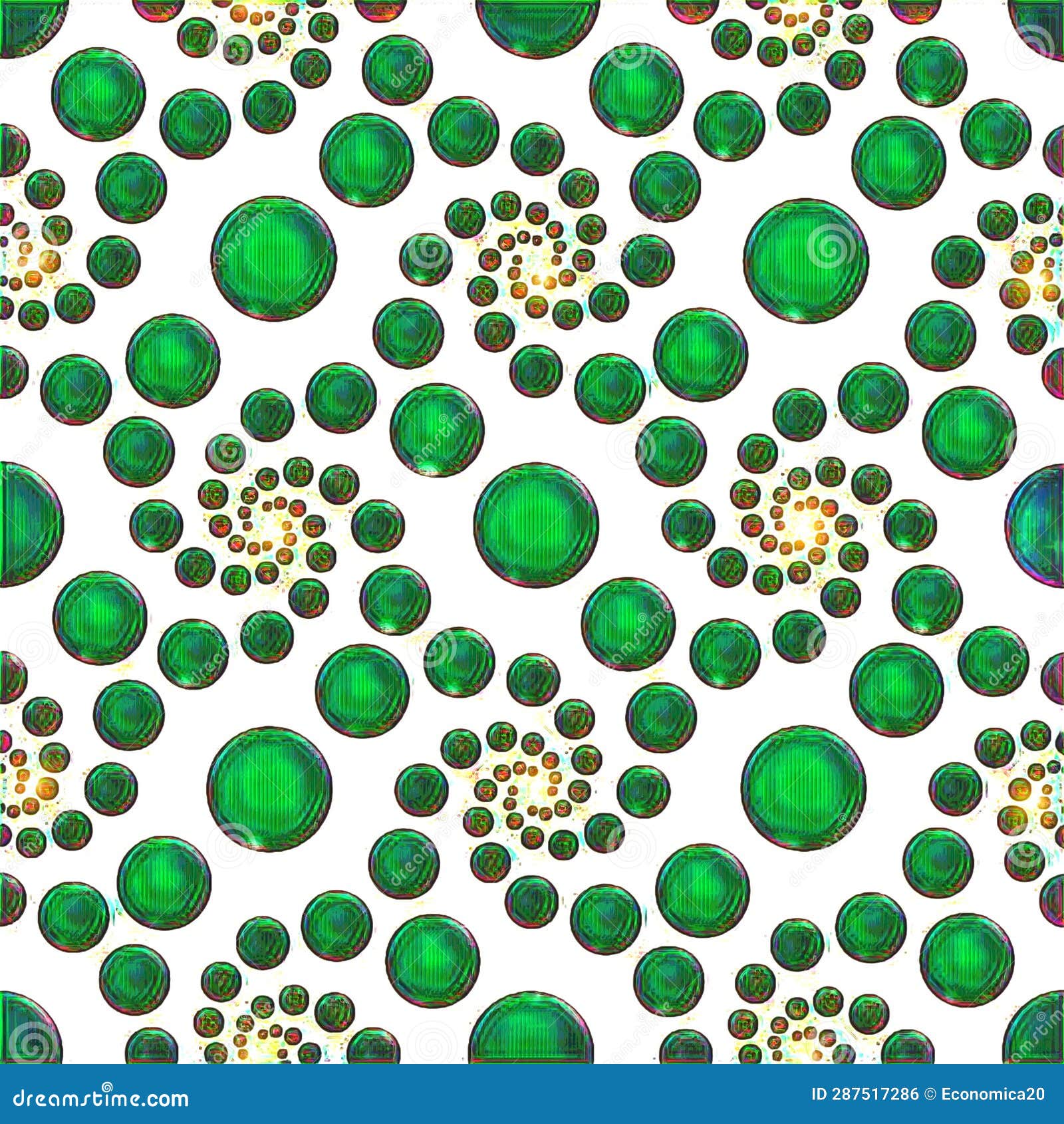 Green Circle Spiral Pattern Stock Illustration - Illustration of bubble ...