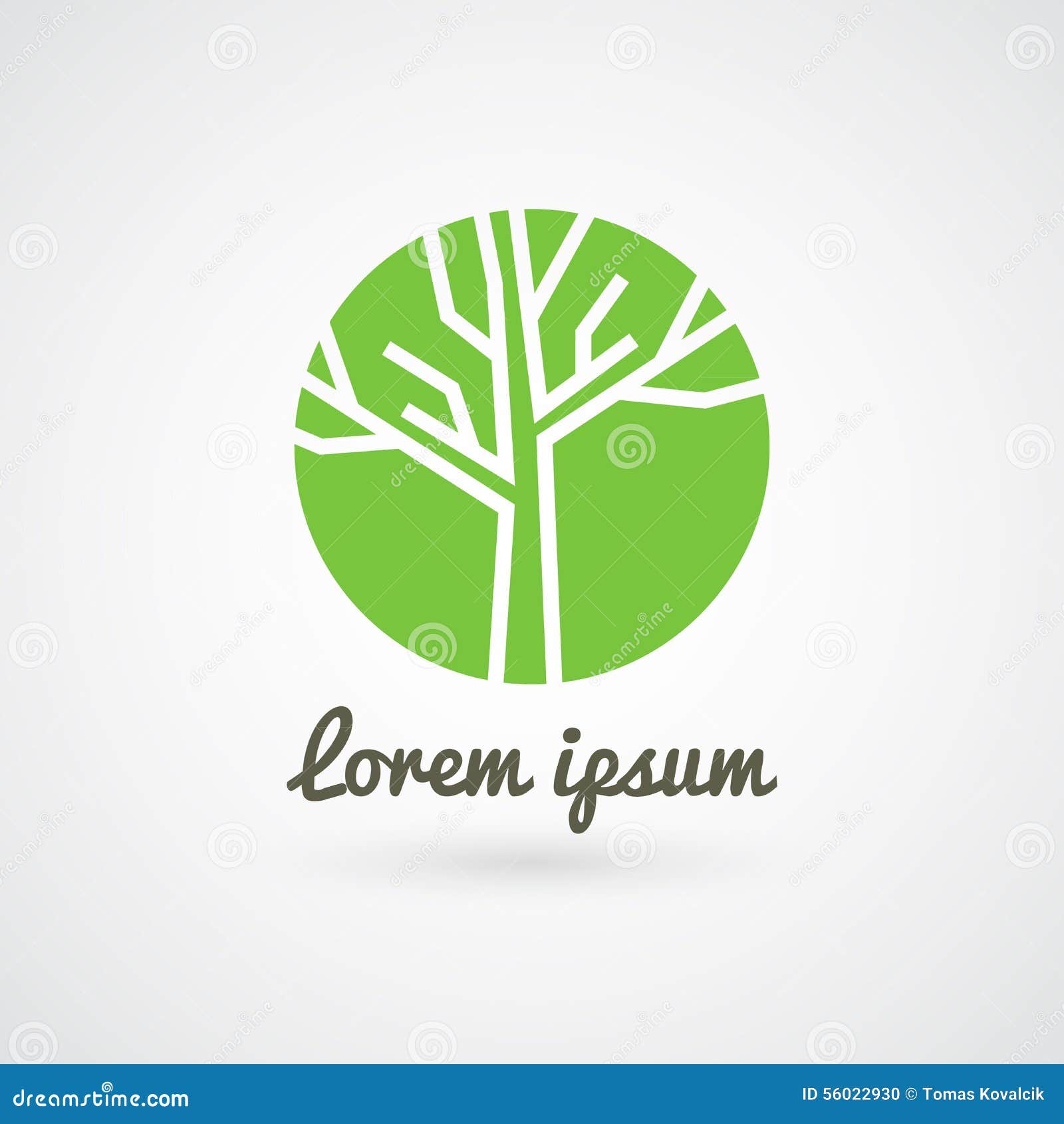Circle Tree Logo Cartoon Vector | CartoonDealer.com #161592281