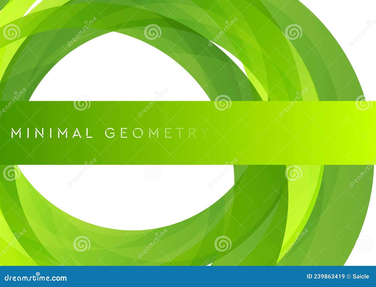 Green Circles Abstract Tech Geometric Minimal Background Stock Vector ...