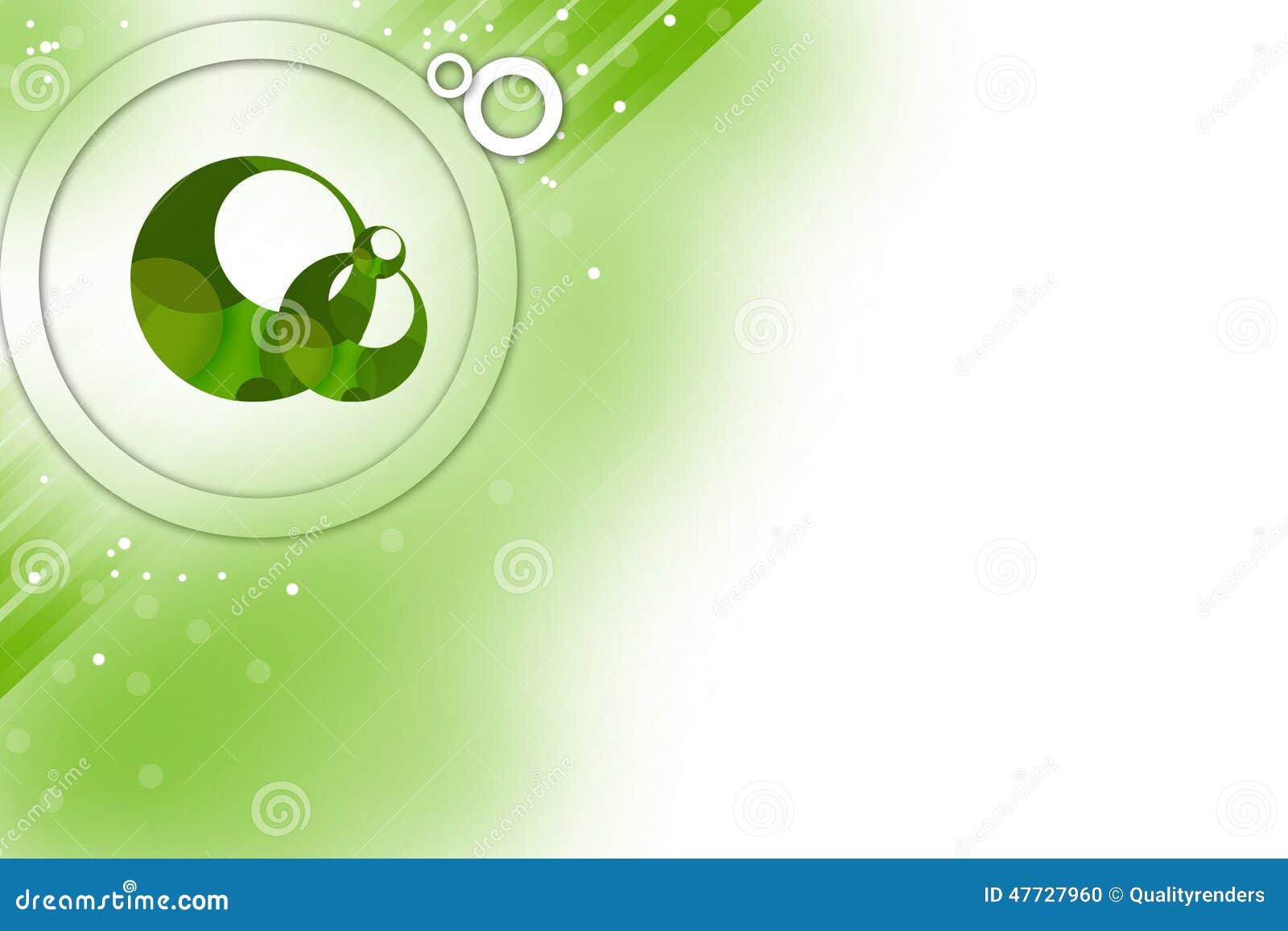 Green Circles Left Side, Abstract Background Stock Illustration ...