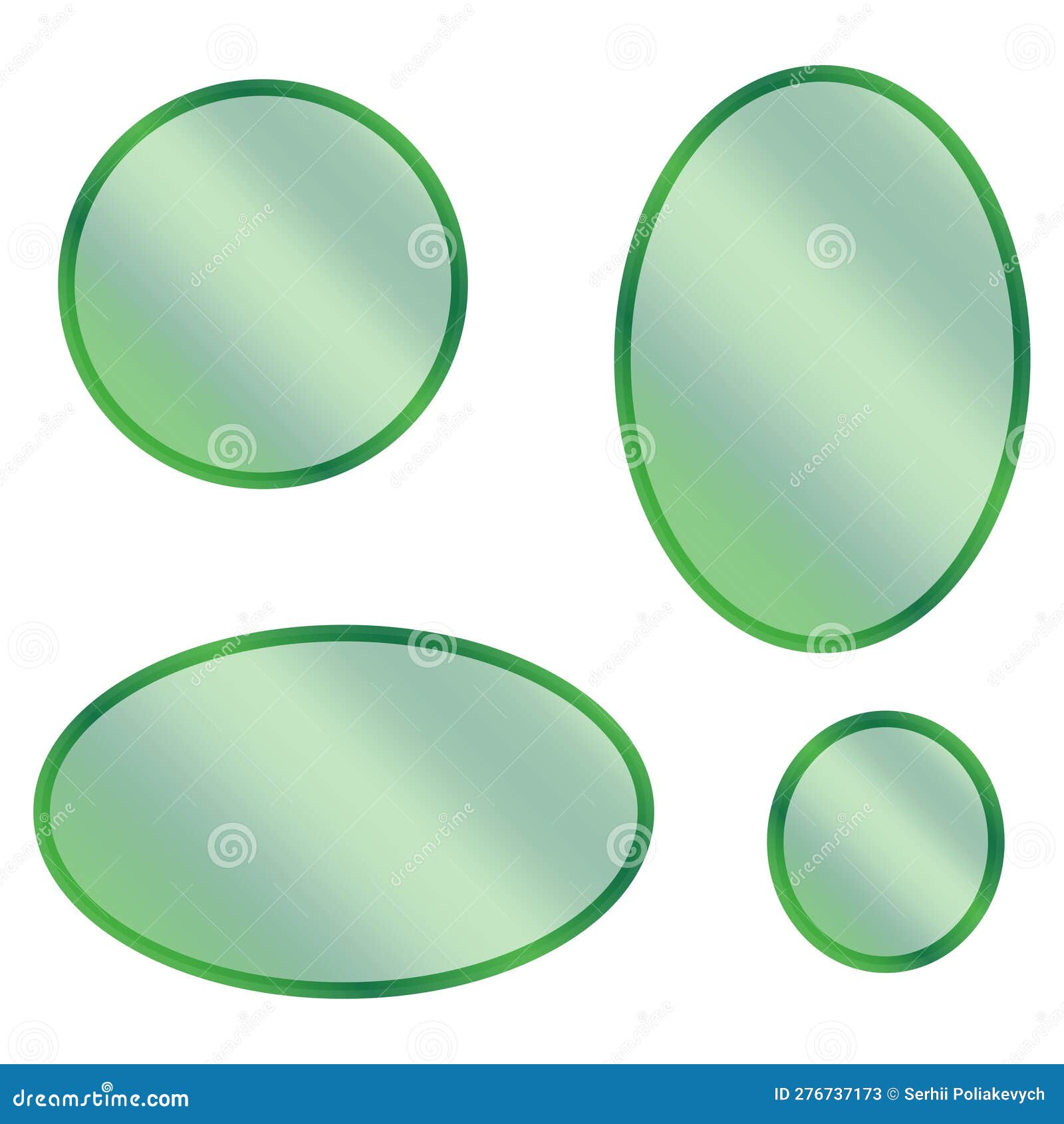 Green Circles Ovals Plastic. Play Sign. Vector Illustration Stock ...
