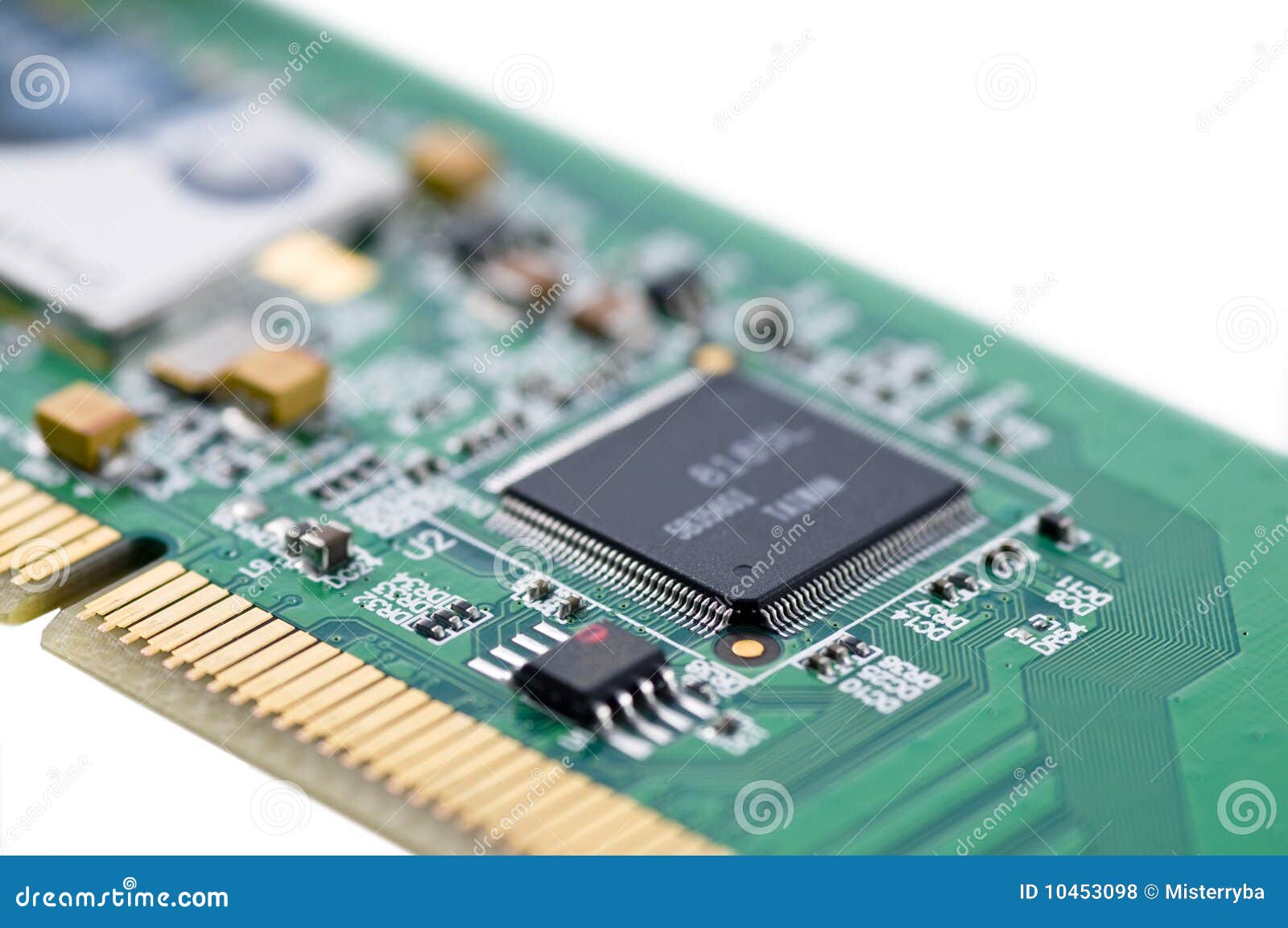 Green Circuit Board stock photo. Image of connection - 10453098