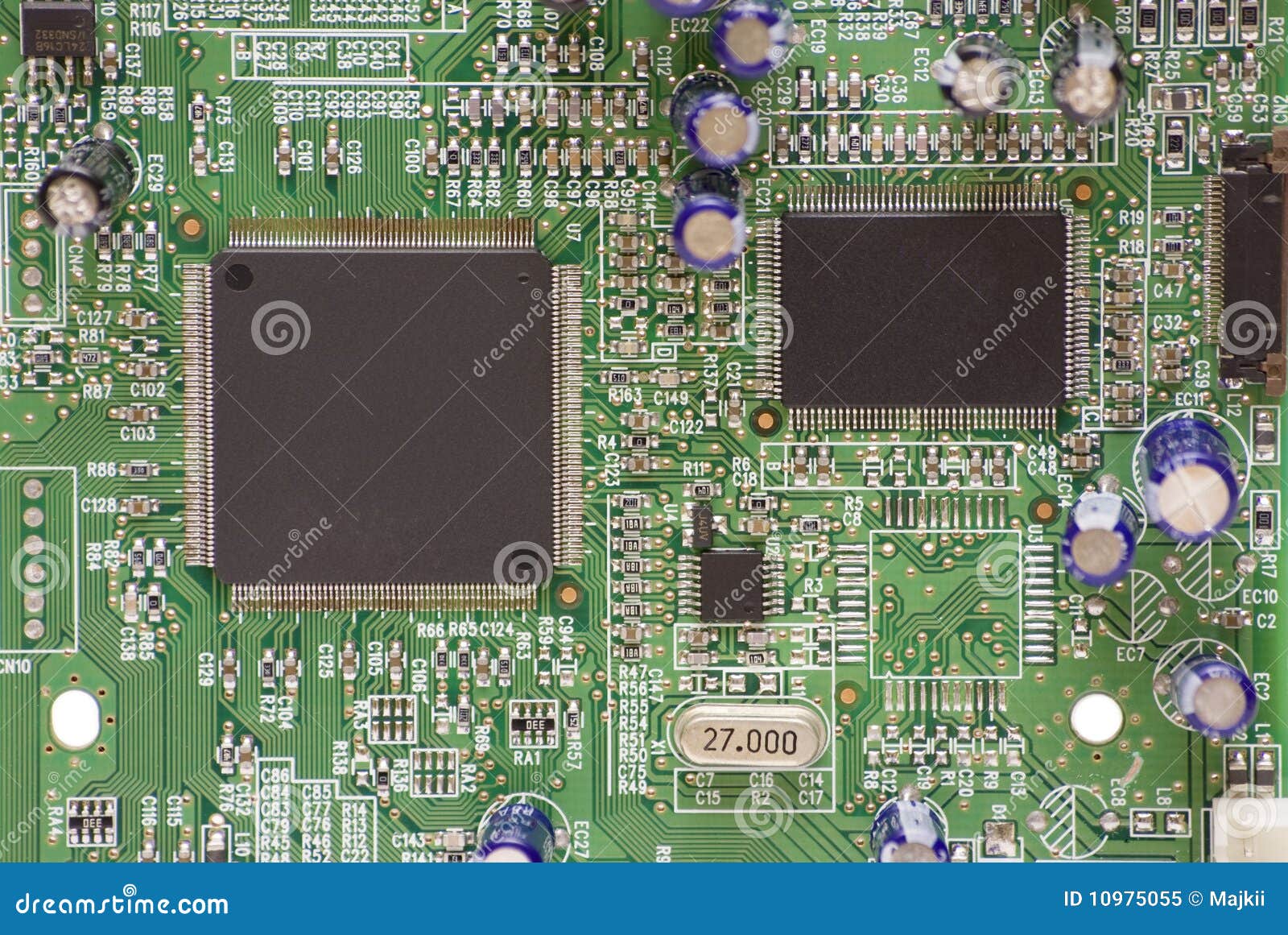 Green Circuit Board stock image. Image of electrical - 10975055