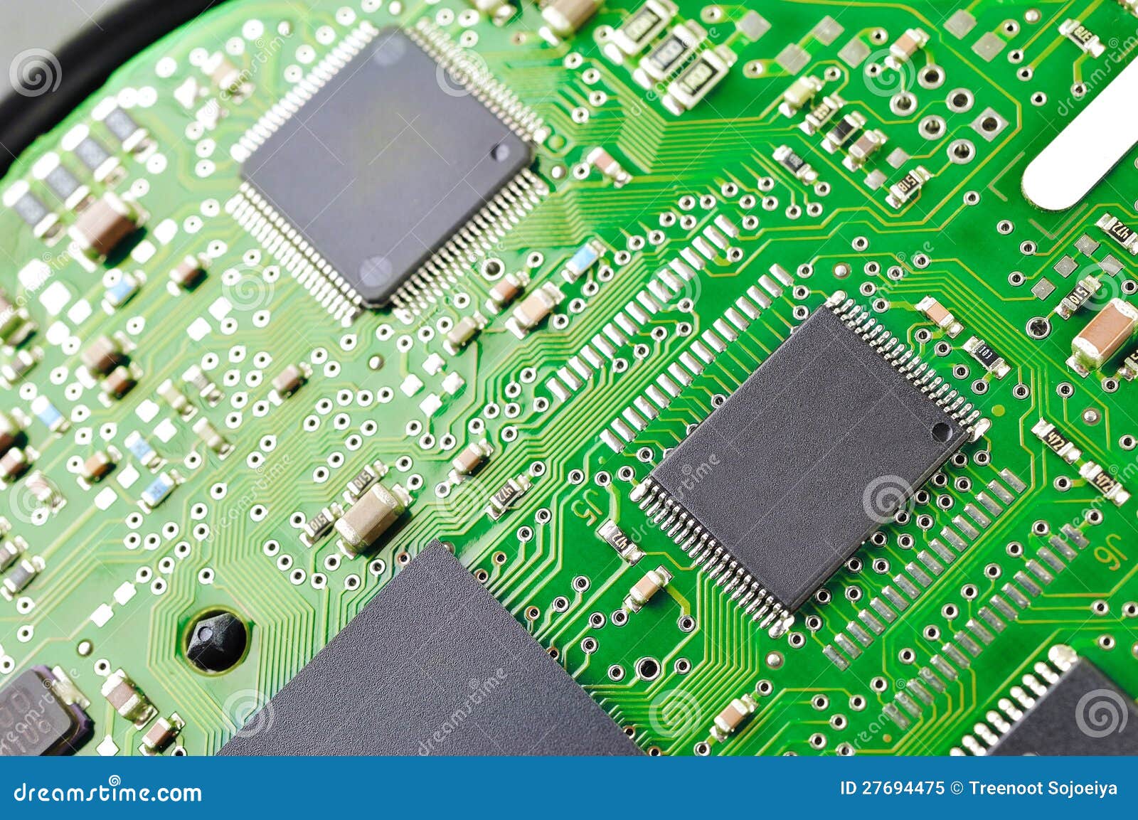 Green circuit board stock image. Image of chip, integrated - 27694475