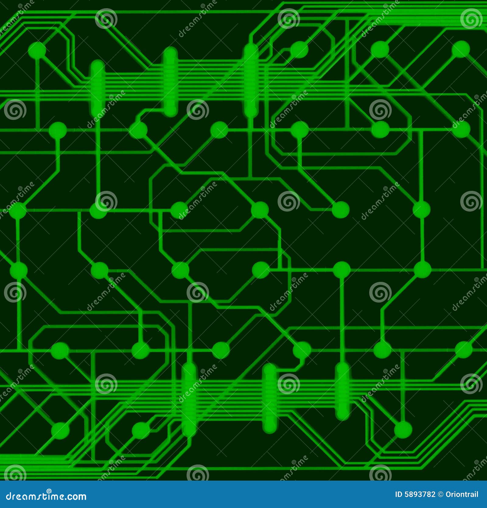 Green circuit board stock illustration. Illustration of connected - 5893782
