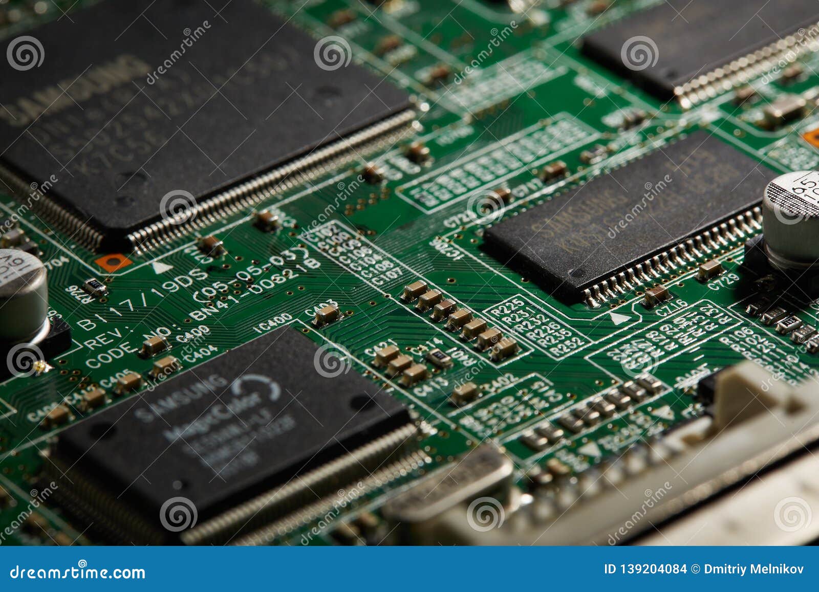 St.Petersburg, Russia - April 2018 -Printed Circuit Board. Computer ...