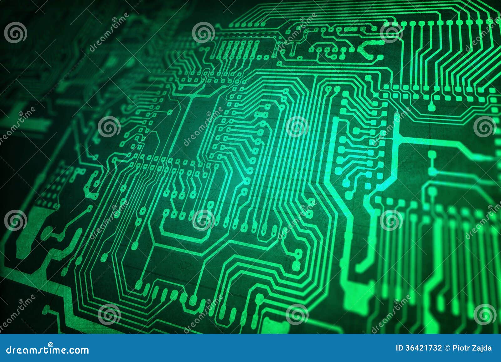 Green Circuit Board stock photo. Image of environment - 36421732
