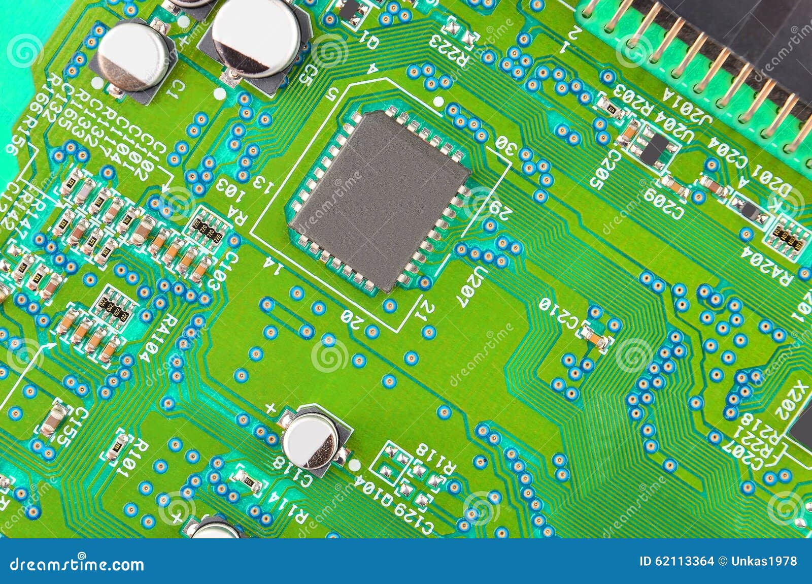 Green circuit board stock photo. Image of microelectronics - 62113364