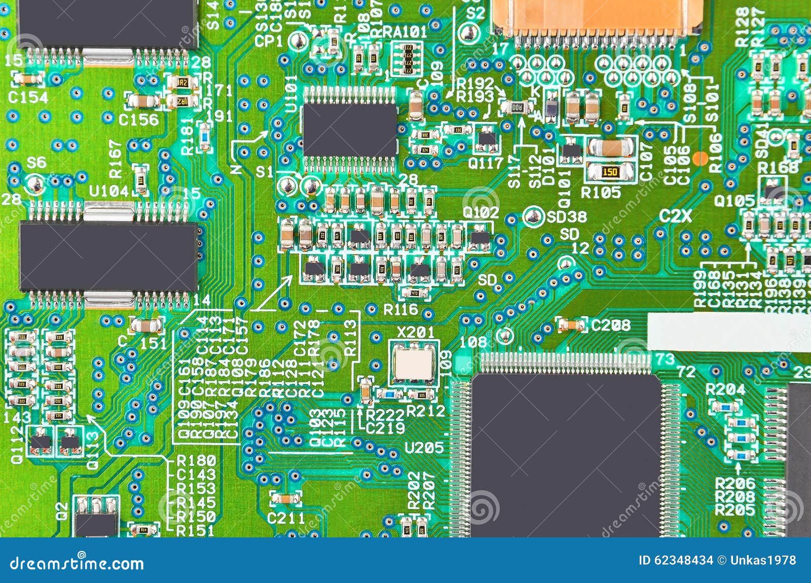 Green circuit board stock photo. Image of microchip, microcircuit ...