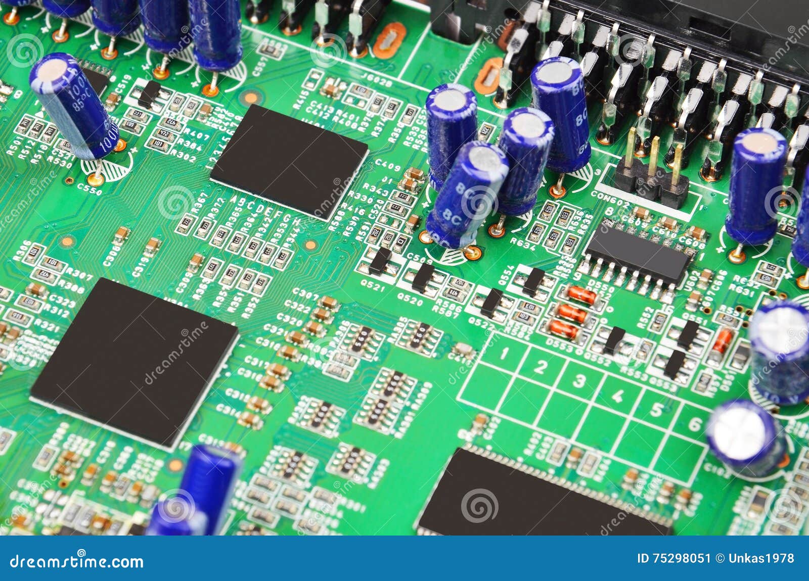 Green circuit board stock image. Image of engineering - 75298051