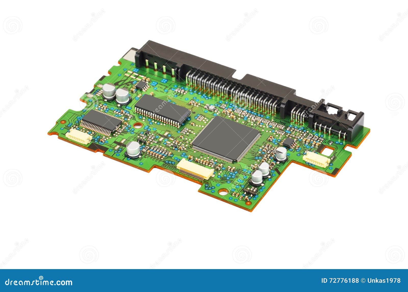 Green circuit board stock photo. Image of microcircuit - 72776188