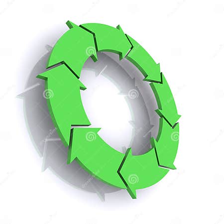 Green Circular Arrows stock illustration. Illustration of repeat - 11528129