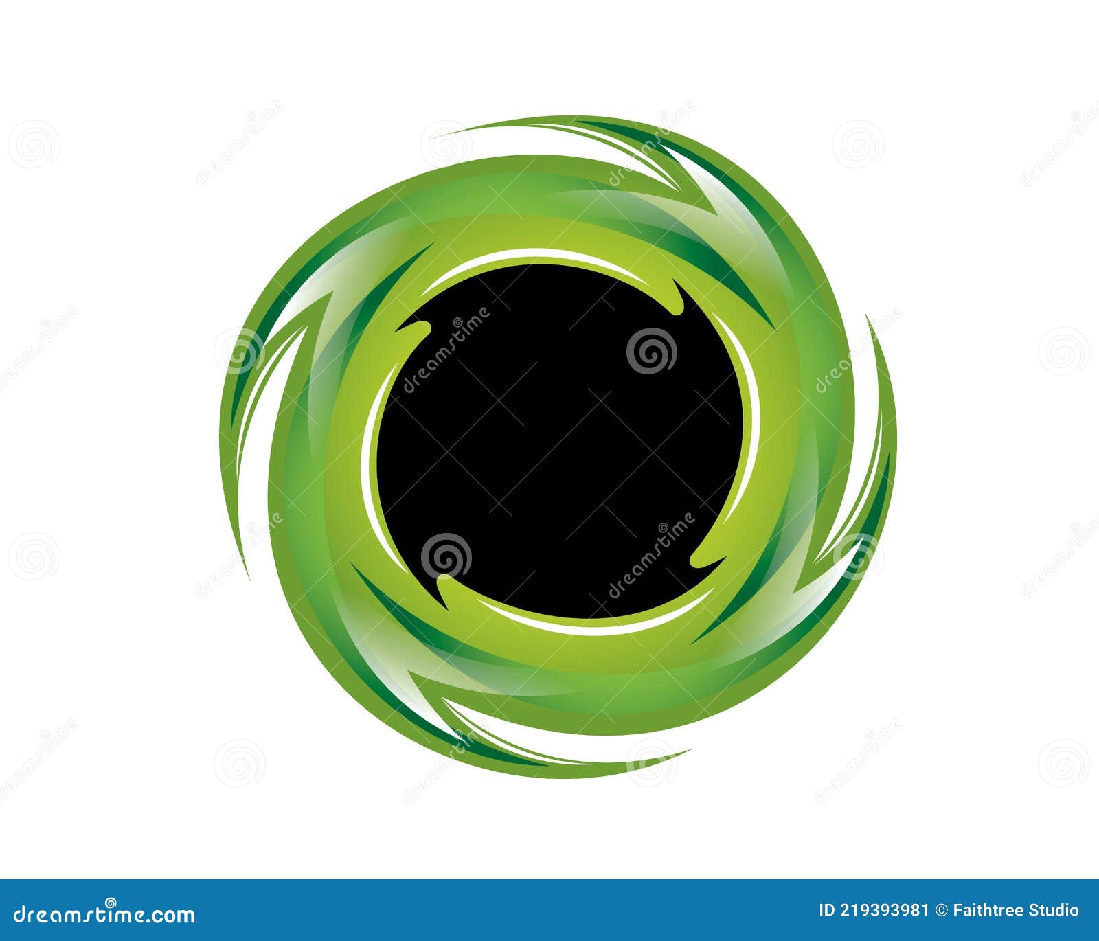 Green Circular Flame or Ring of Fire Stock Vector - Illustration of ...