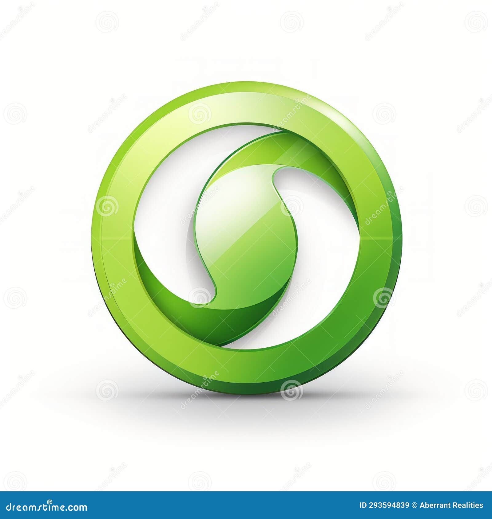 A Green Circular Logo on a White Background Stock Illustration ...